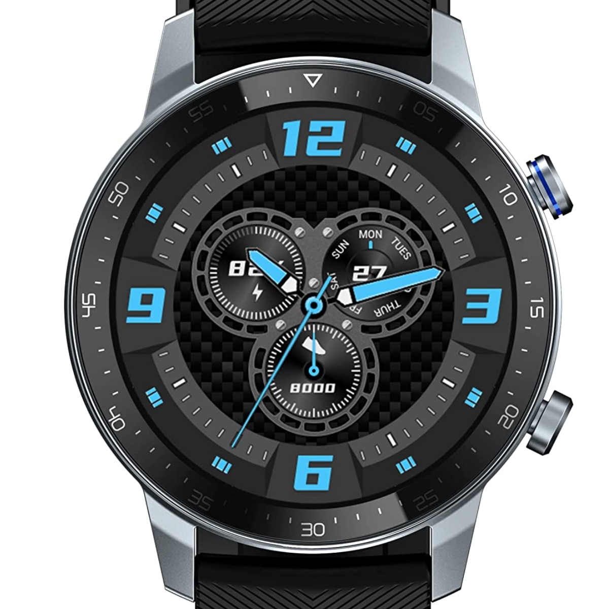 Smartwatch ZTE Watch GT, oximetru SpO2, GPS, bratara silicon, Negru ...