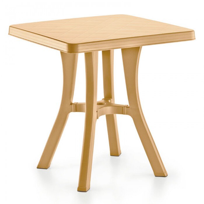 Masa patrata cu 4 picioare RAKI 70x70cm culoare bej - eMAG.ro