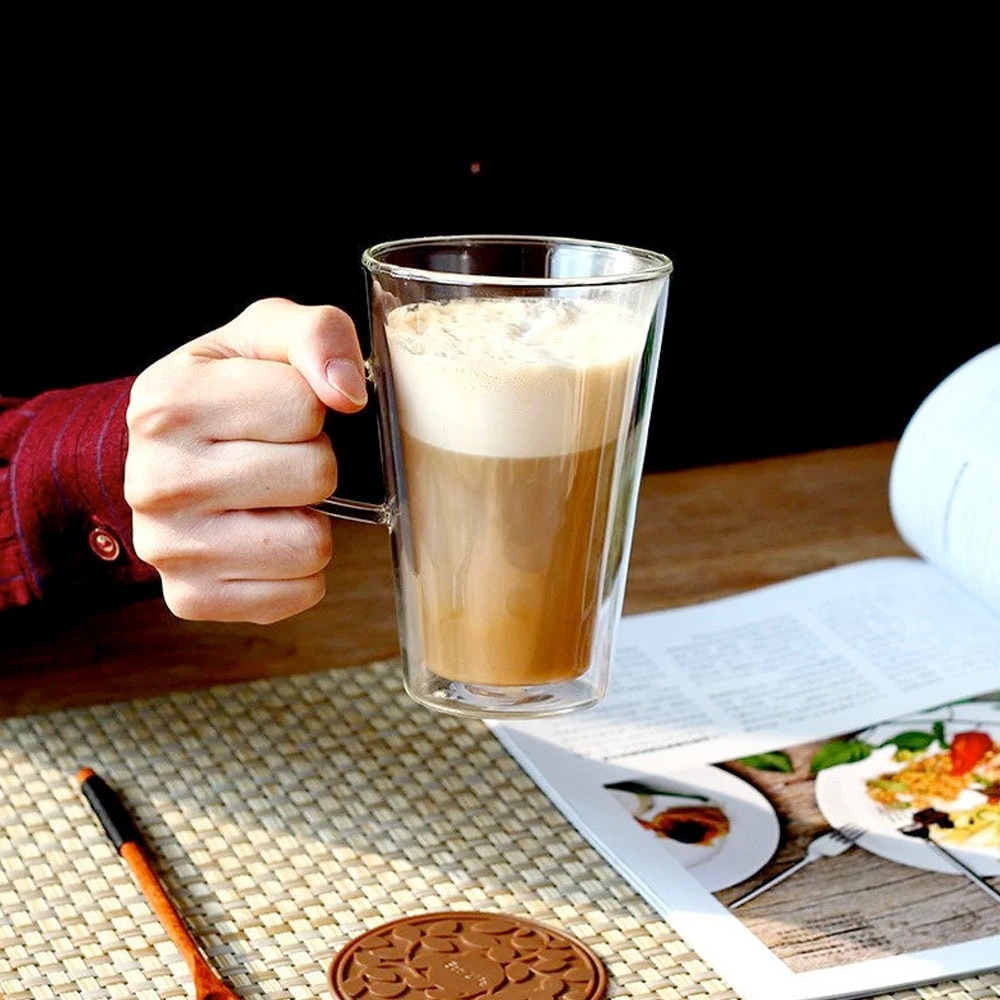 Set 4 cani cu pereti dubli Quasar & Co.®, 400 ml, termorezistente ...