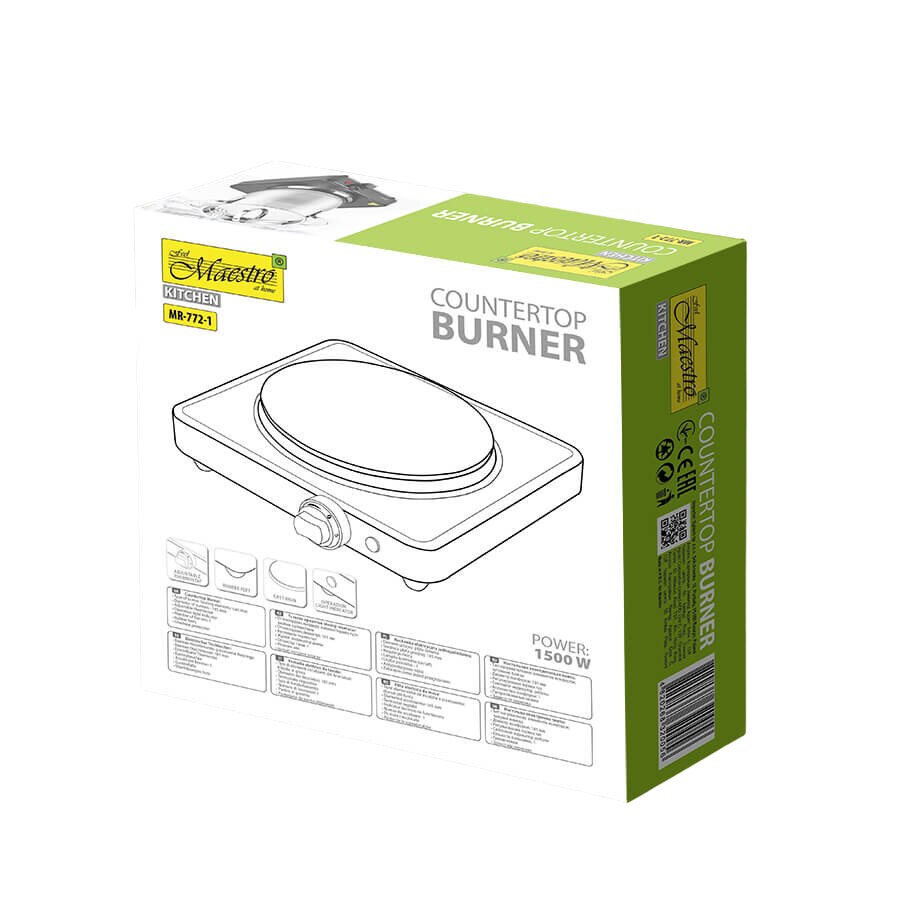 Plita electrica Maestro MR-772-1 1500W 1 zone Negru - eMAG.ro