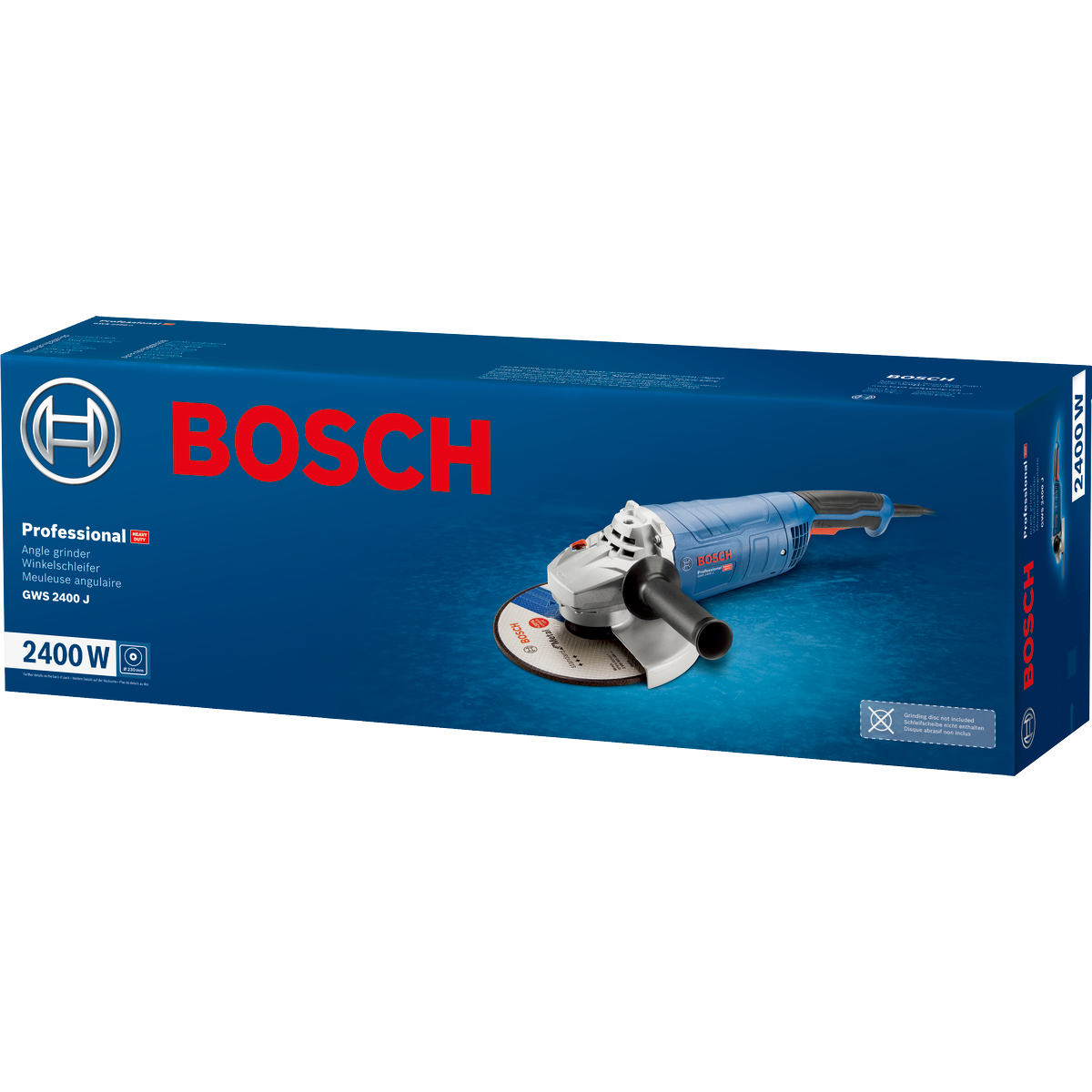 Ъглошлайф Bosch Professional GWS 2400 J, 2400W, Диаметър на диска 230 ...