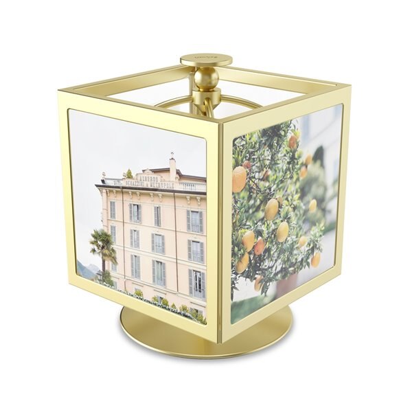 Rama foto tip cub, Umbra, Rocker, Metal/Sticla, Rotativ, 10 x 10 cm ...