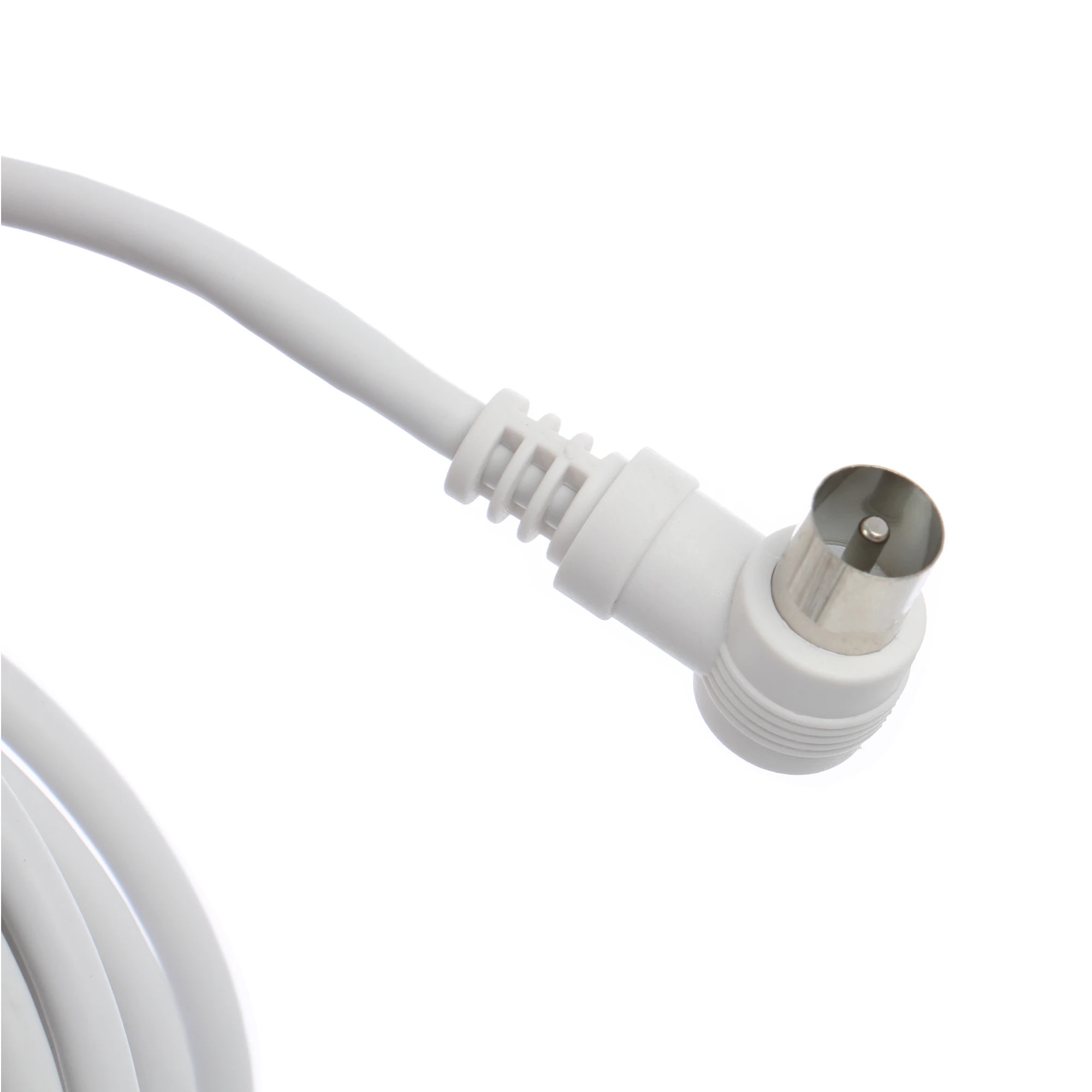 Cablu coaxial conectare TV, 1,5 metri, conectori 90° Tata-Tata, pentru ...