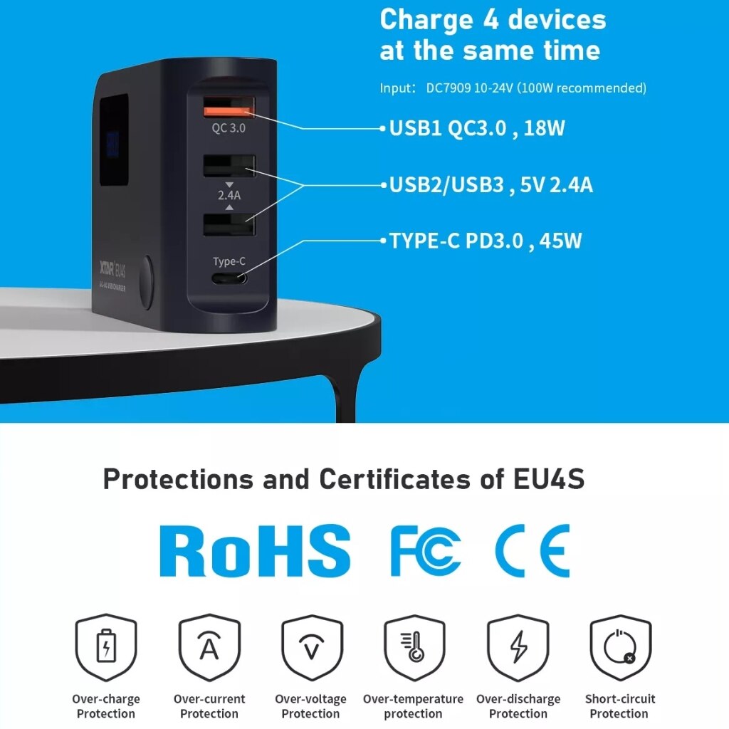 Panou solar portabil Xtar SP100 cu puterea de 100 W, cu statie de ...