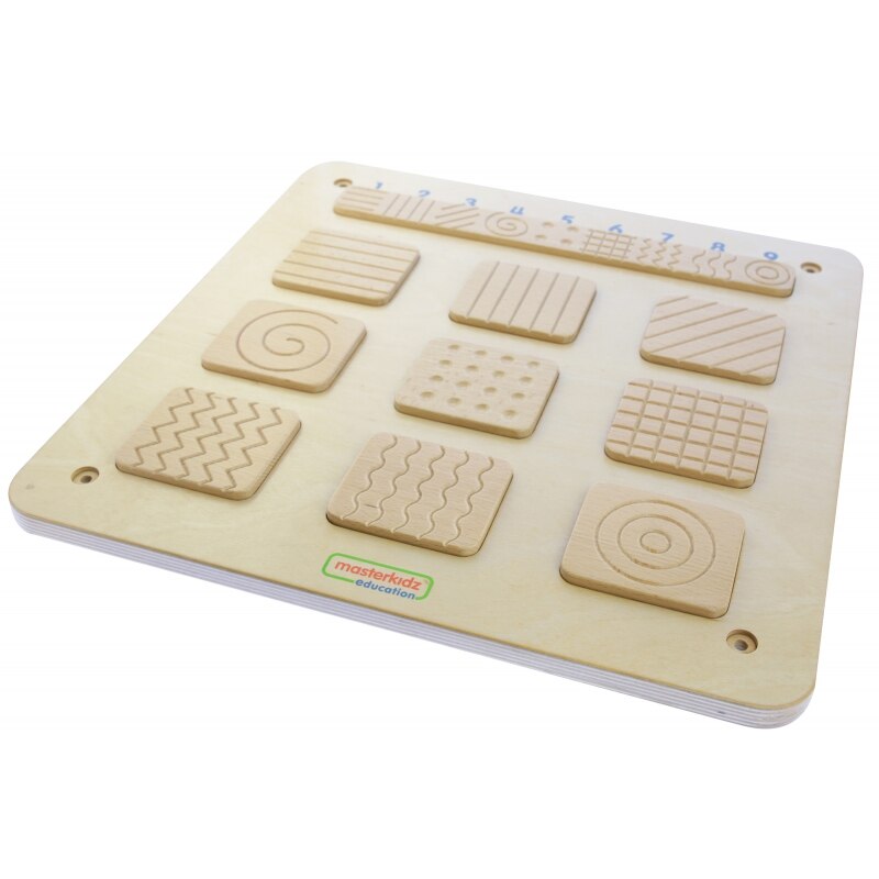 Placa de recunoastere senzoriala, Masterkidz, Lemn, Maro - eMAG.ro