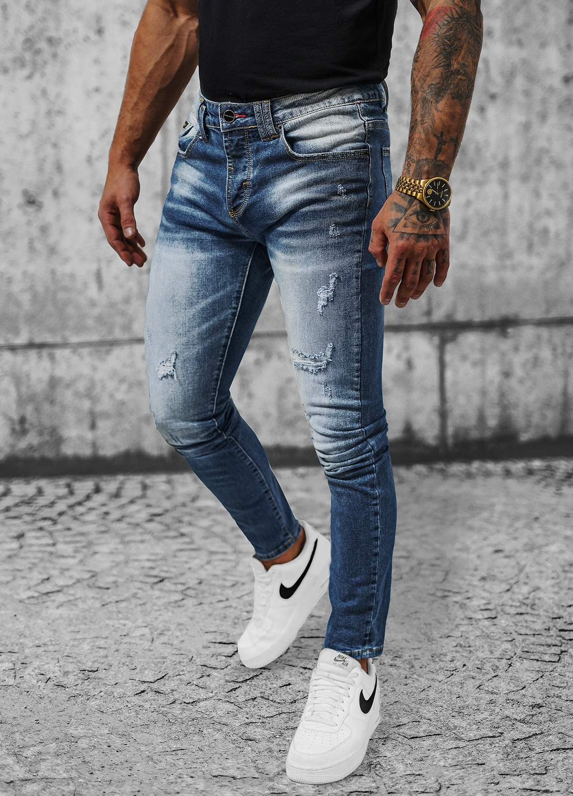 Тъмно сини мъжки дънки OZONEE NB/MP0134BS 30 - eMAG.bg