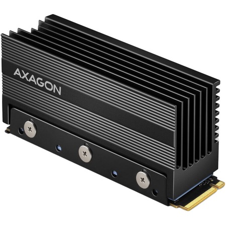 Cooler Pasiv AXAGON CLR-M2XL pentru M.2 SSD, Suport SSD 80mm, Aluminiu ...