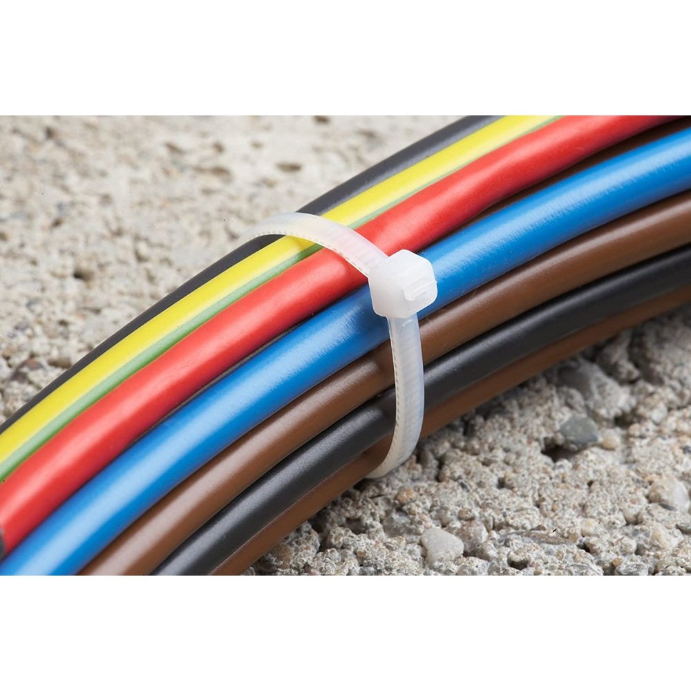 Set 100 buc colier plastic, soricei, 150x3.6 mm, Alb, Werkzeyt - eMAG.ro