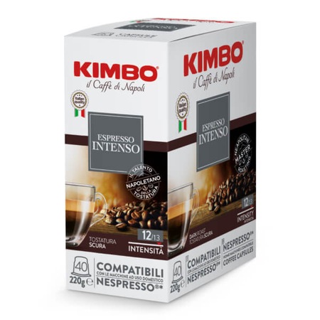 Capsule cafea Kimbo Intenso, compatibile Nespresso, 2x40 capsule - eMAG.ro