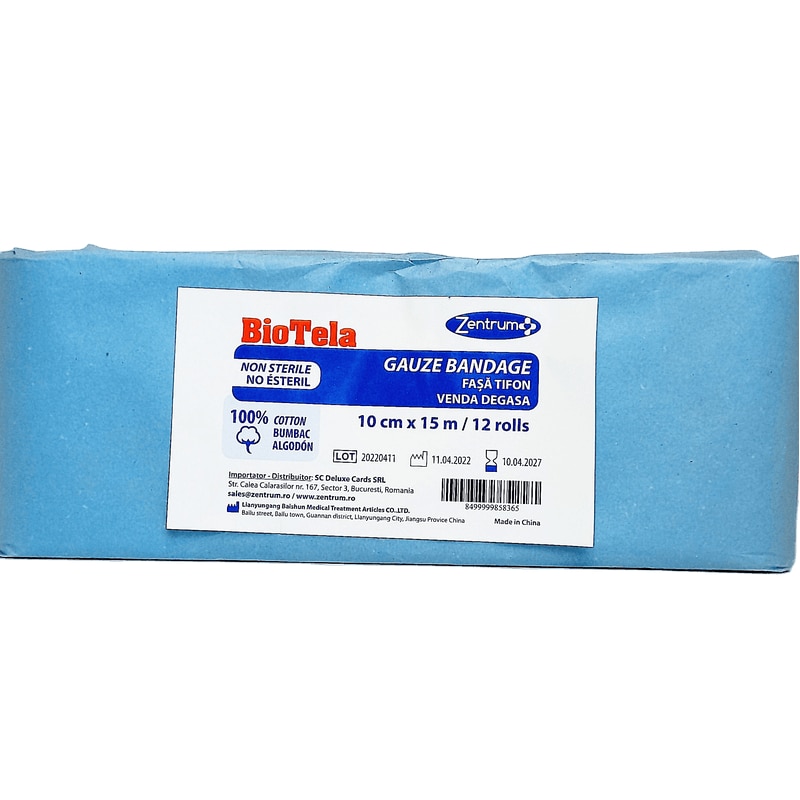 Fasa Tifon, 10 CM X 15 M, 12 role, BioTela - eMAG.ro