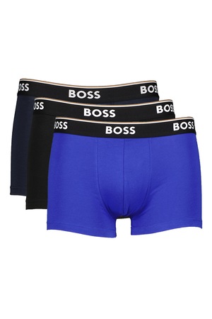 BOSS, Боксерки с лого - 3 чифта, Черен, Ултрамарин синьо, Индиго, L ...