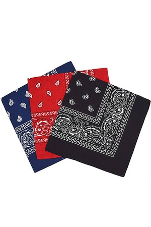 Set bandane, 3 culori, blue navy rosu negru, La Maniera, 100% bumbac ...