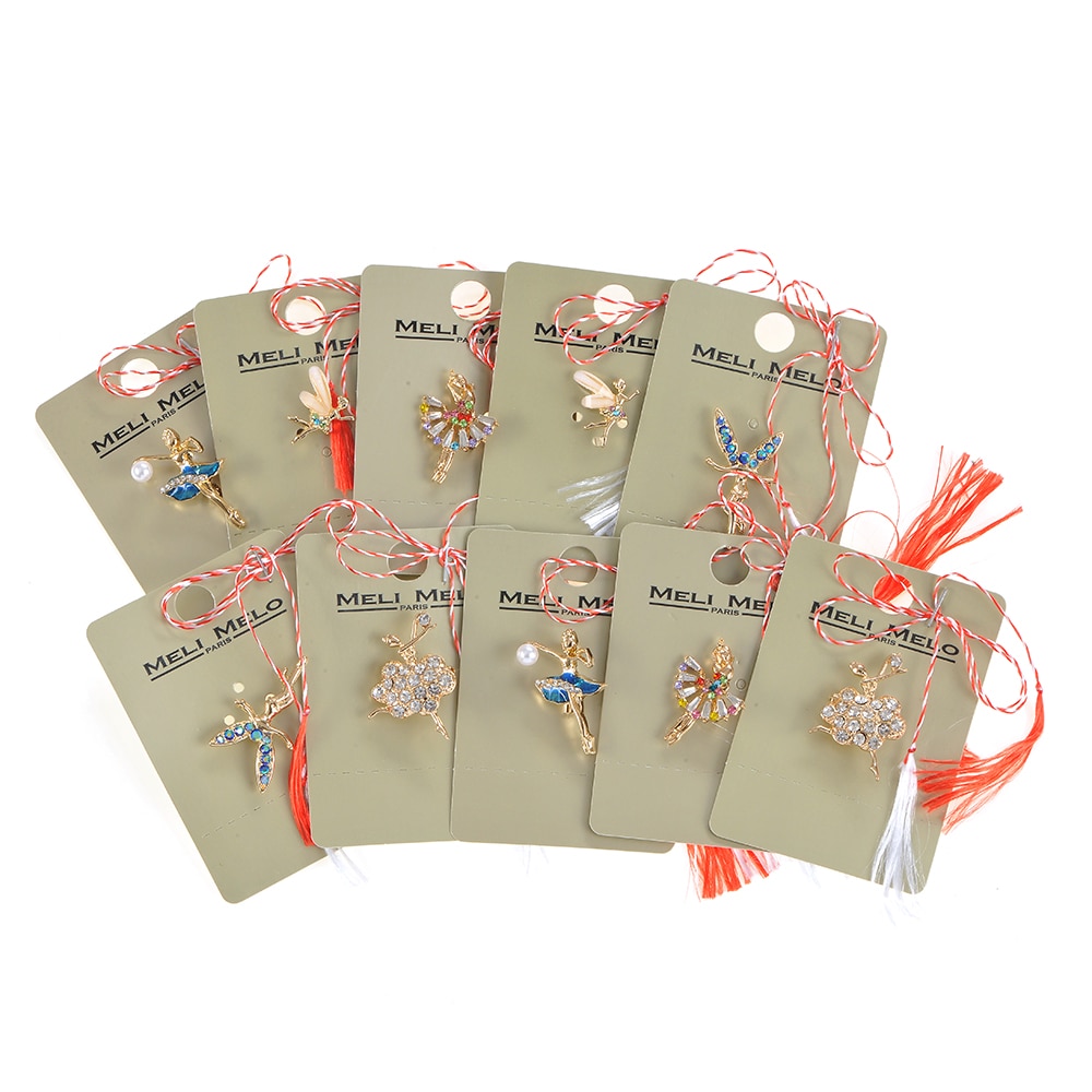 Set 10 brose martisor cu balerine, Meli Melo Paris - eMAG.ro