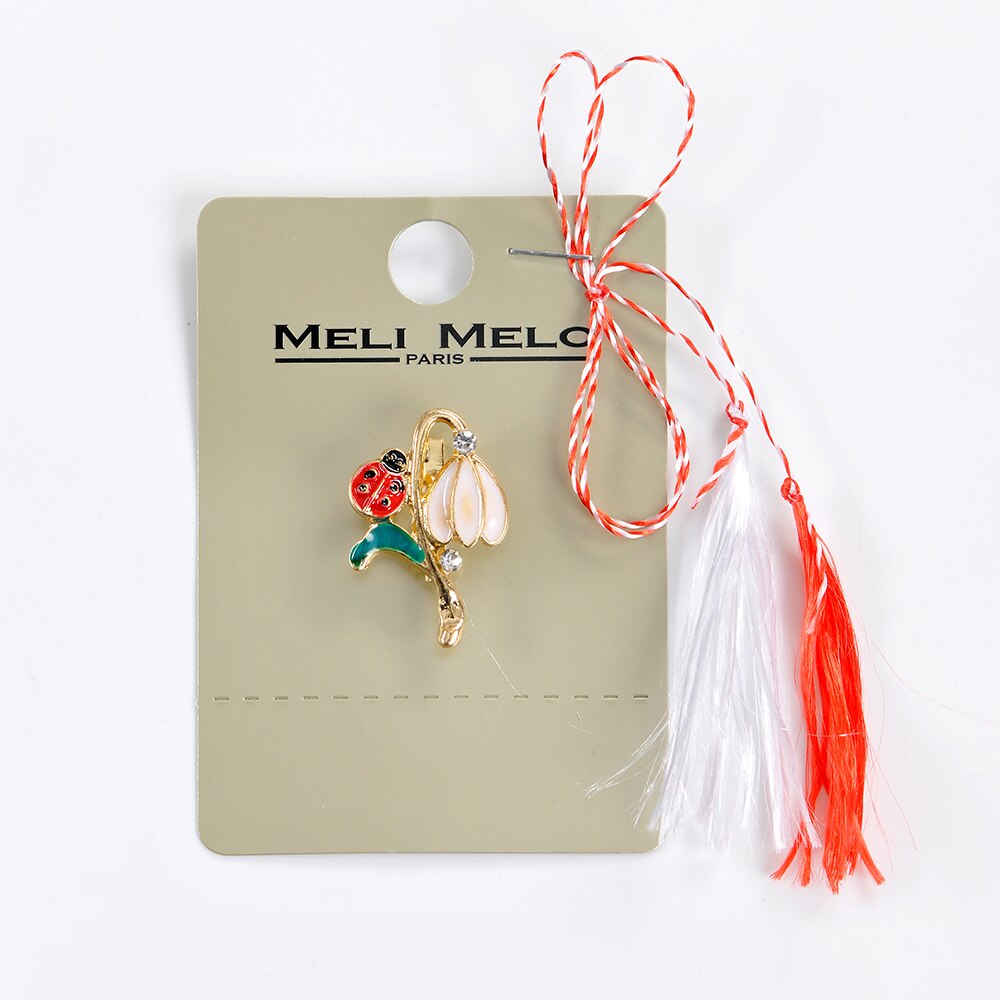 Set 10 brose martisor cu ghiocei, Meli Melo Paris - eMAG.ro