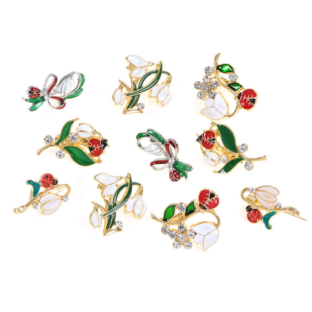 Set 10 brose martisor cu ghiocei, Meli Melo Paris - eMAG.ro