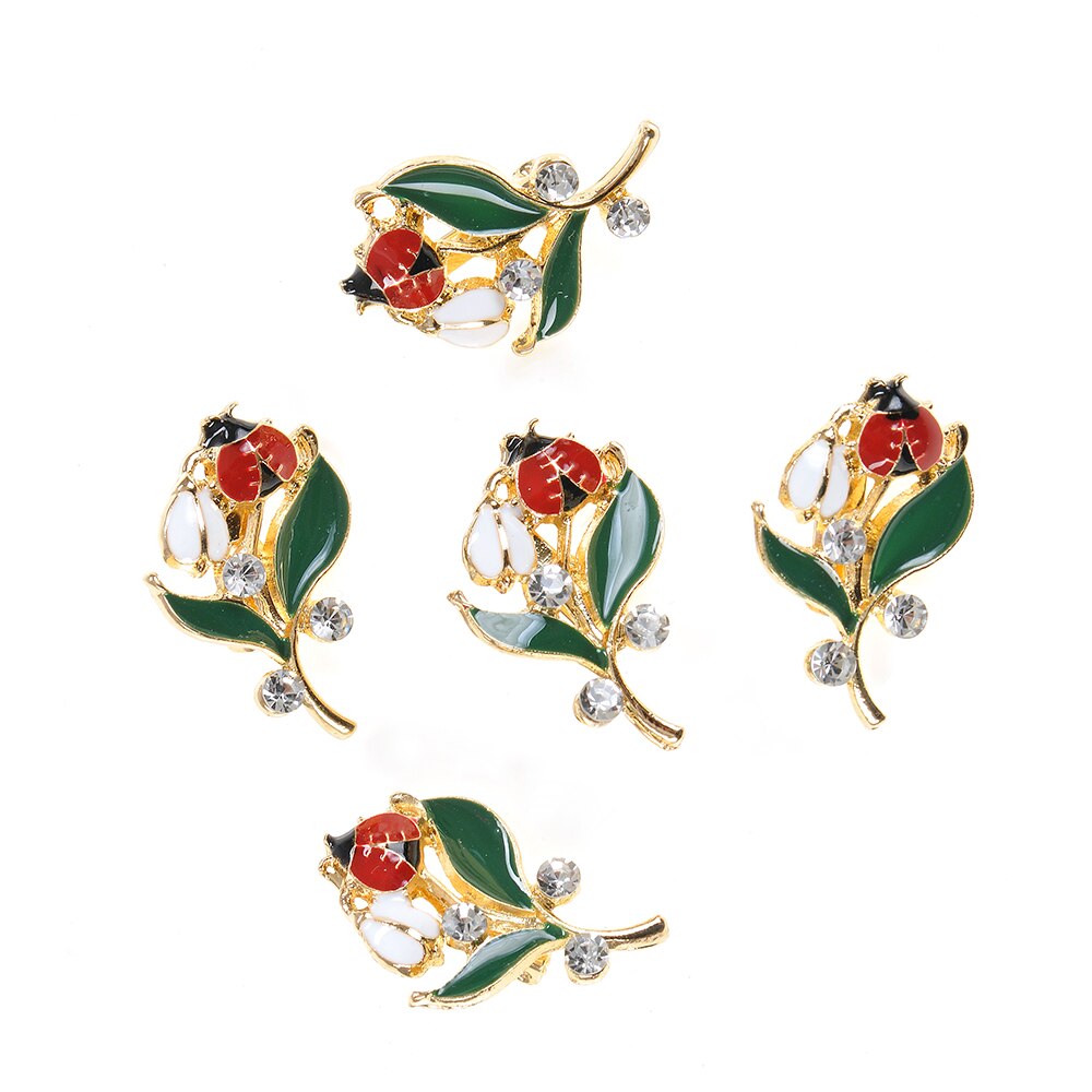 Set 5 brose martisor cu ghiocel, Meli Melo Paris - eMAG.ro