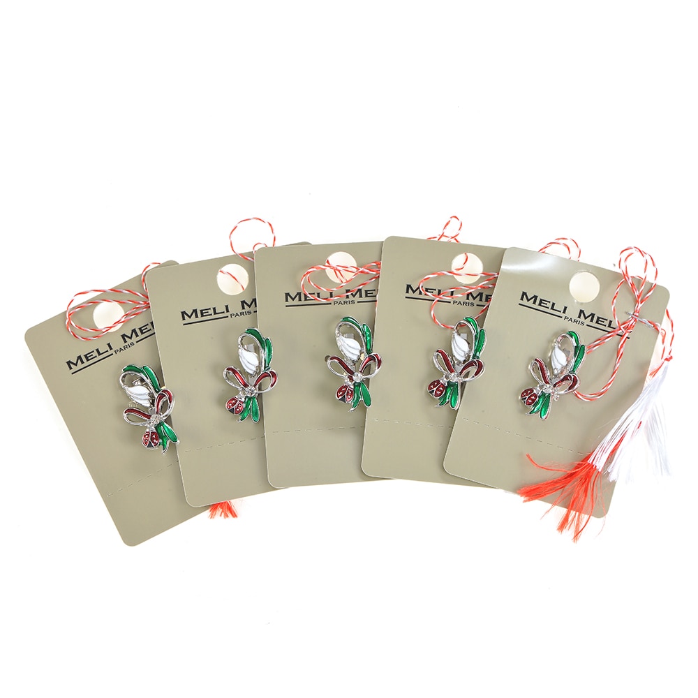 Set 5 brose martisor cu ghiocei, Meli Melo Paris - eMAG.ro