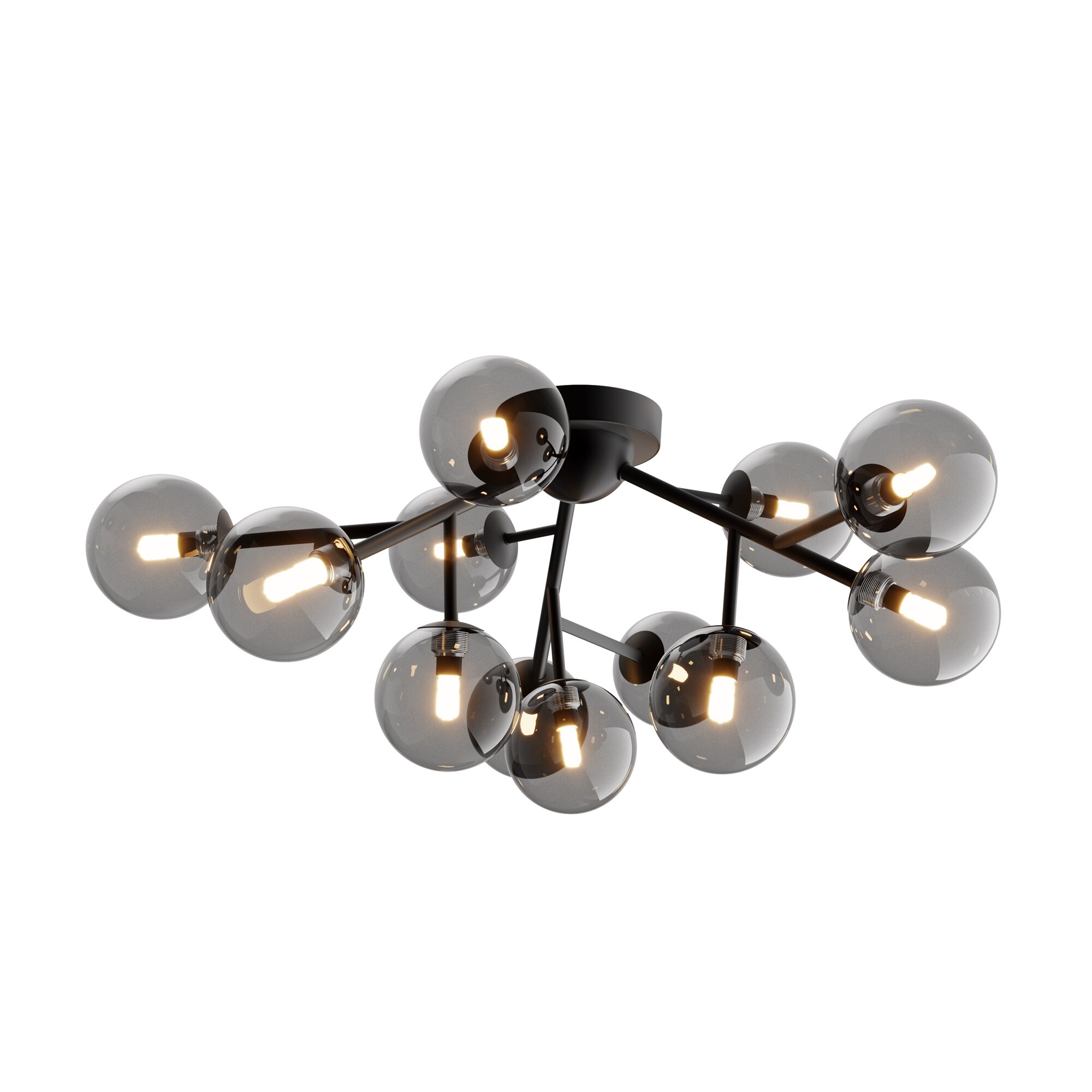 Plafoniera Maytoni Modern Dallas, Negru mat, 12G9, 28W - eMAG.ro