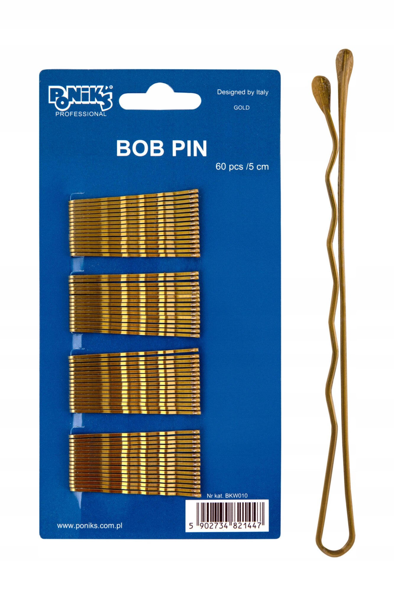 Agrafe de par, Ponik's, 60 bucati, Metal, Auriu - eMAG.ro