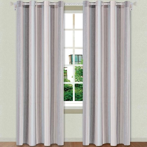 Set 2 perdele, cu inele metalice, multicolor, 140 x 260 cm - eMAG.ro