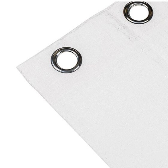 Set 2 perdele, alb, cu inele metalice, 140 x 250 cm - eMAG.ro