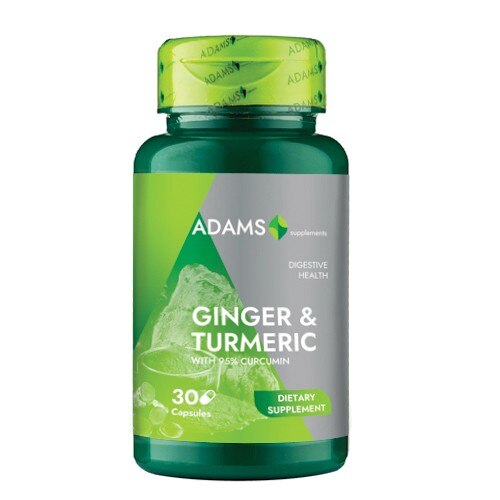 Ghimbir&Turmeric 30cps, Adams - eMAG.ro