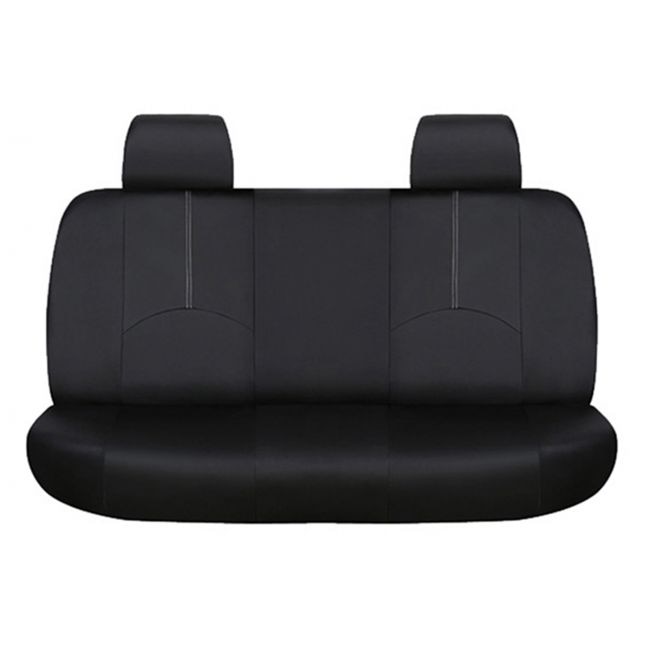 Set huse auto piele ecologica neteda si piele perforata, 9 bucati ...