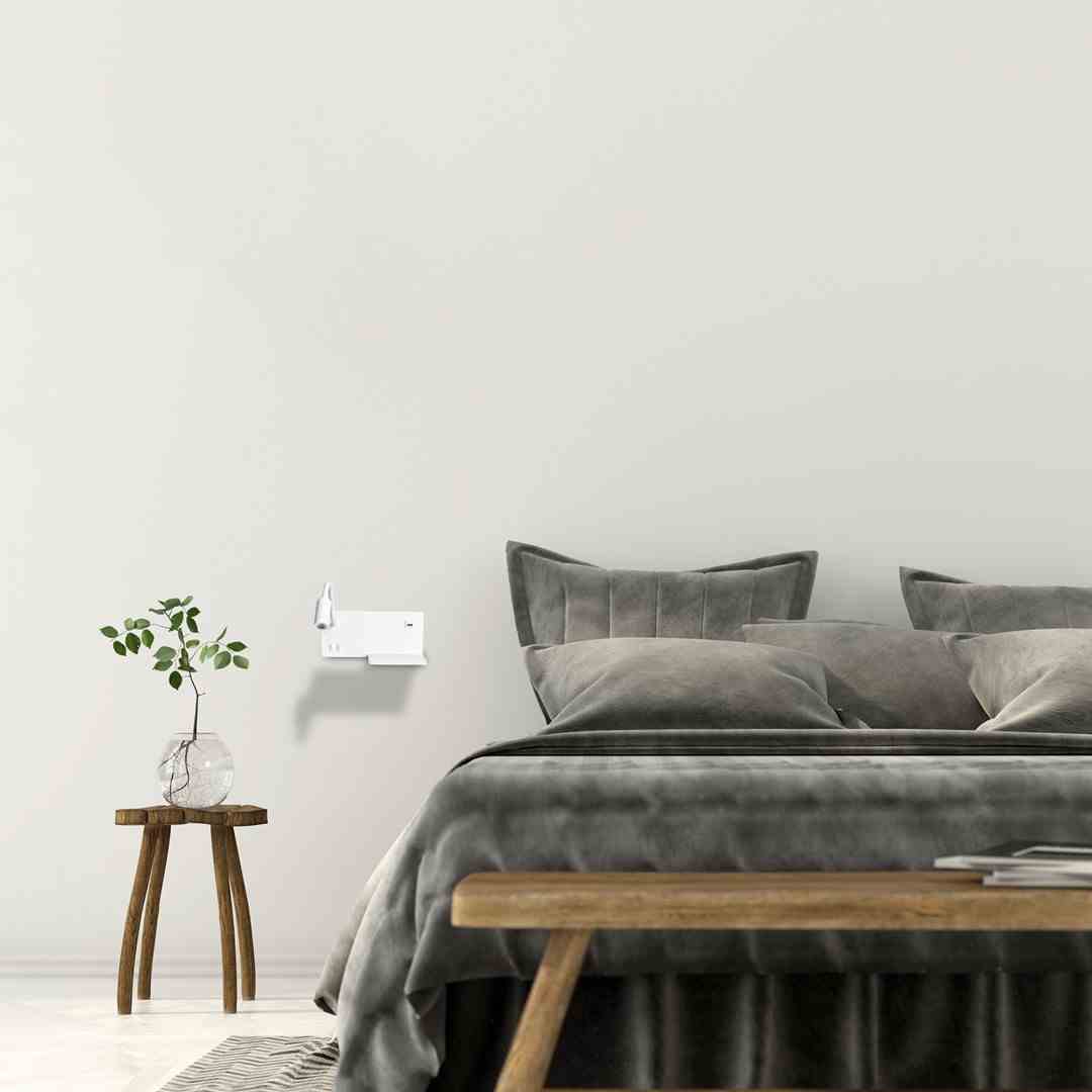 Lampa de noapte cu raft, Milagro, Metal, LED, 4W+5W+2W, Alb - eMAG.ro