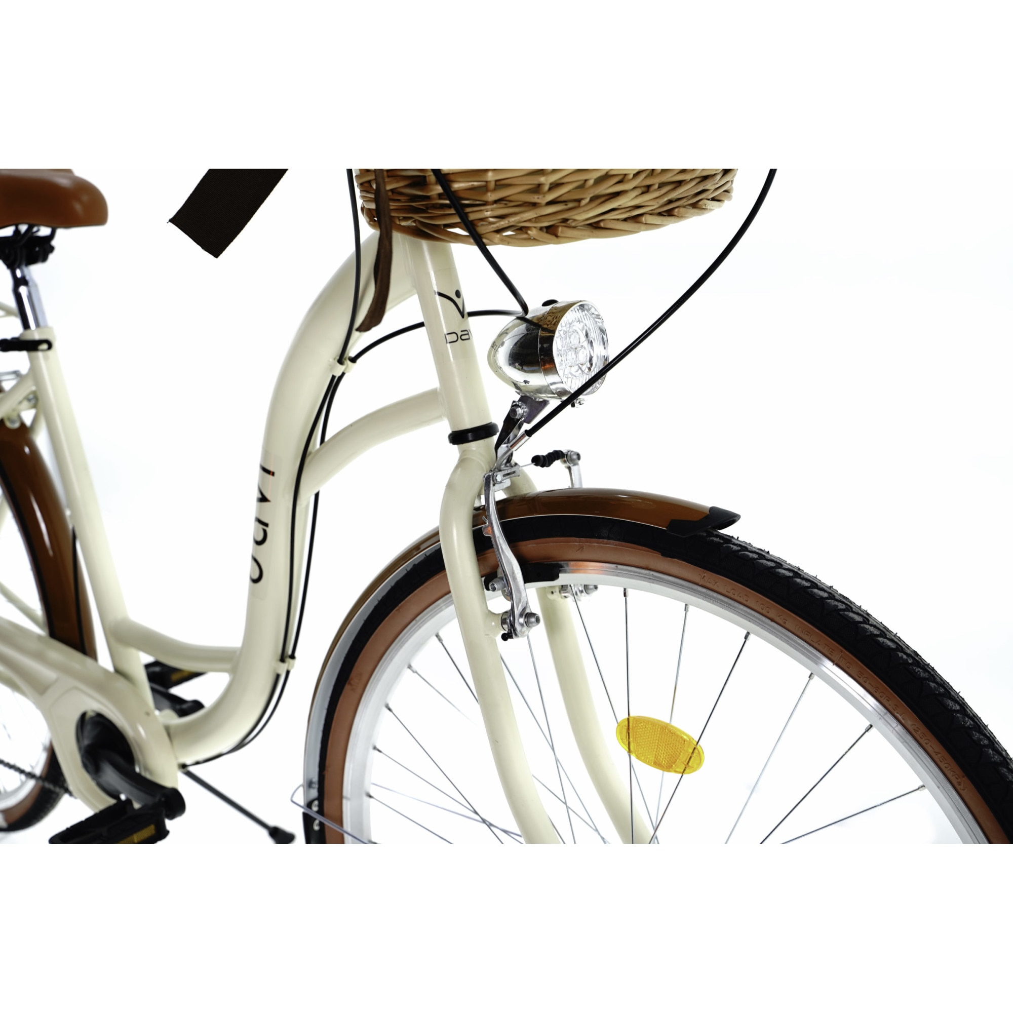 Bicicleta dama cu cos rachita Davi® Emma, 7 viteze, Roti din aluminiu ...