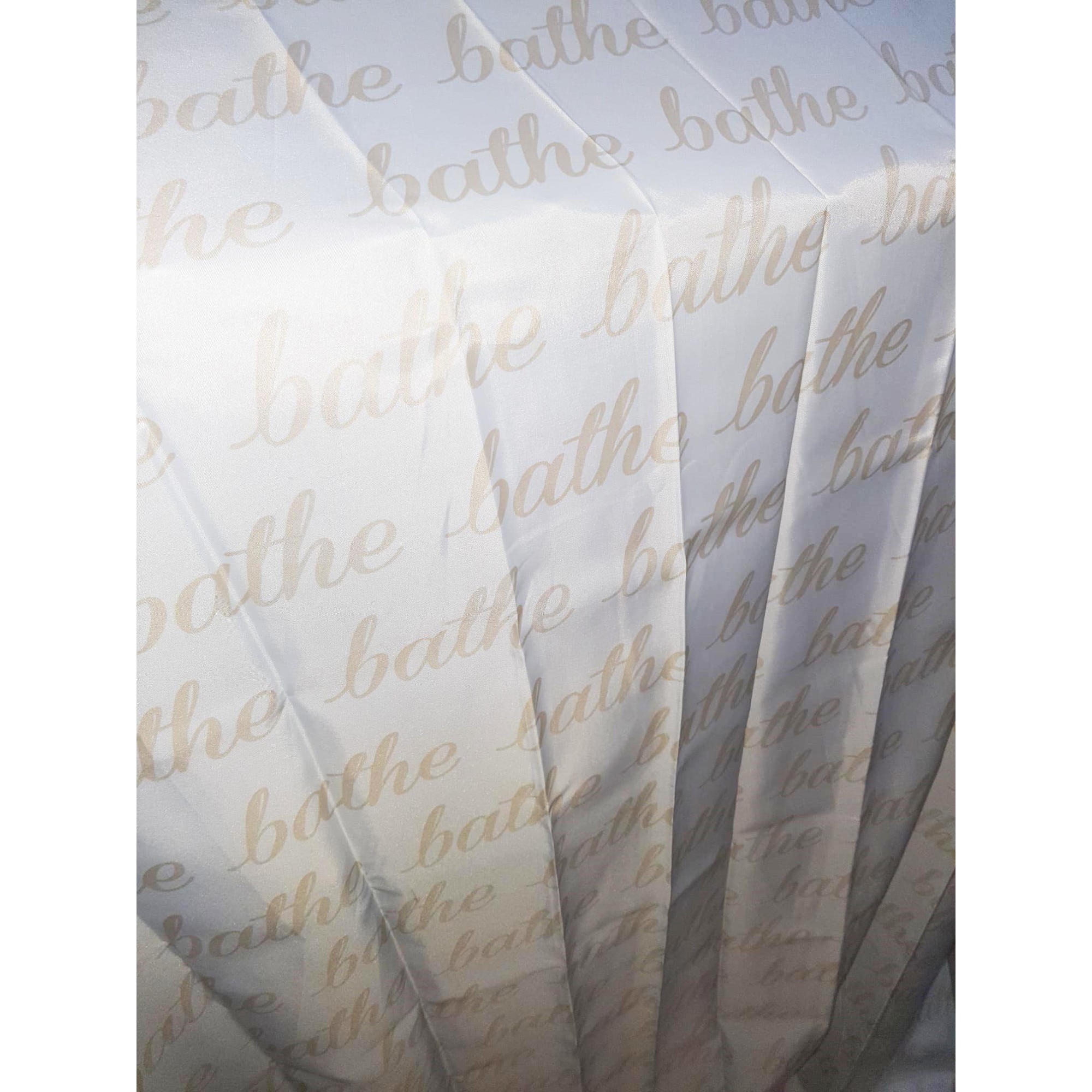 Perdea dus premium, alb-auriu, model Bath, 180 x 180cm, material textil ...