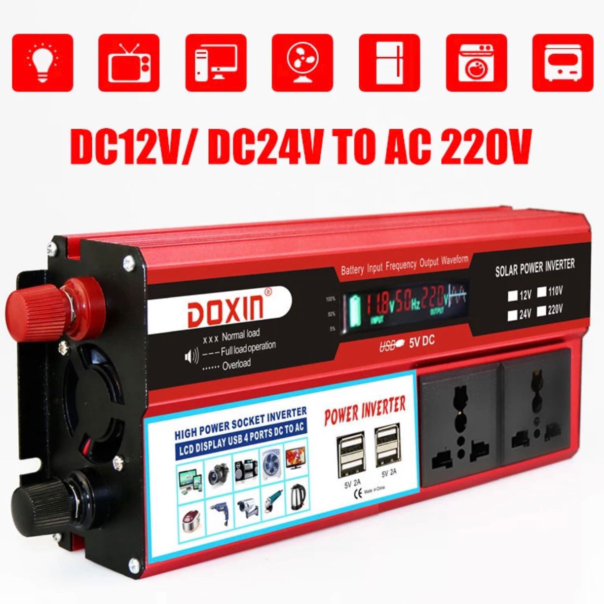 Invertor de tensiune 6000W 12V-220V - eMAG.ro