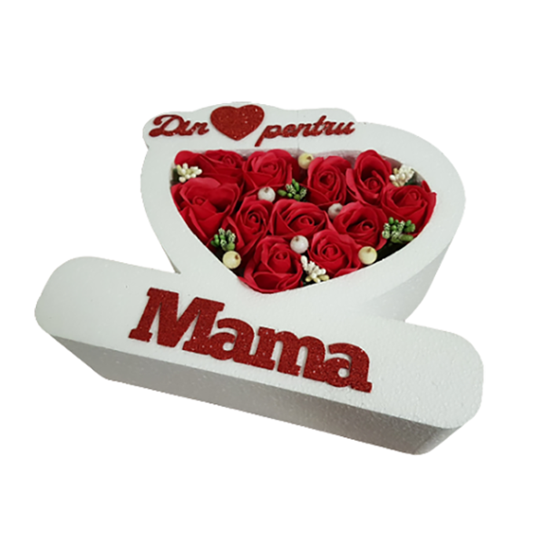 Aranjament trandafiri de sapun, din inima pentru mama, inima, forme ...