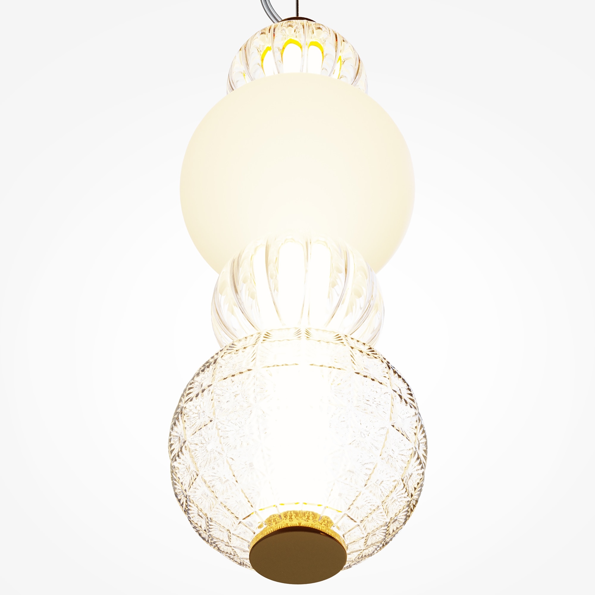 Lustra Maytoni Modern Collar, Auriu, 1LED, 17W, 950lm, 3000K, lumina ...