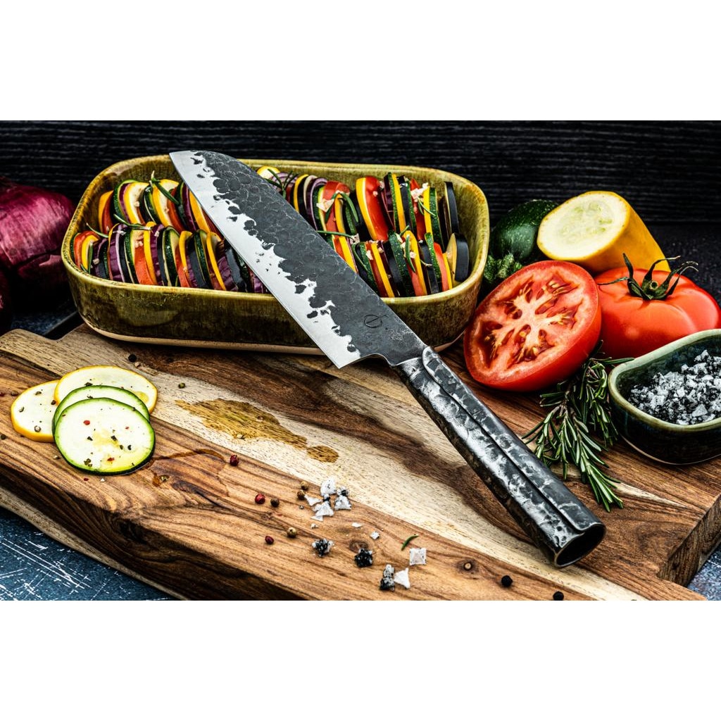 Cutit de bucatarie, Santoku, otel japonez, Forged Brute, 18 cm - eMAG.ro