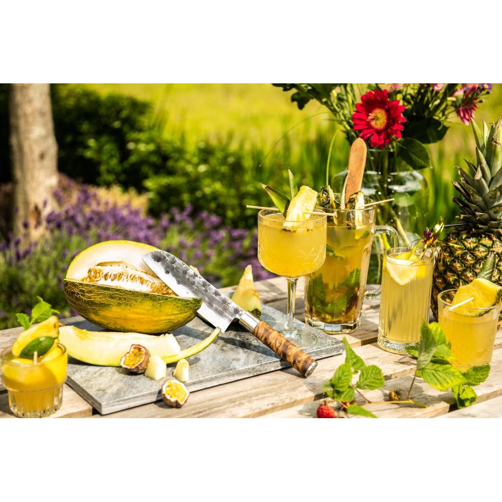 Cutit de bucatarie, Santoku, otel japonez, Forged VG10, 18 cm - eMAG.ro