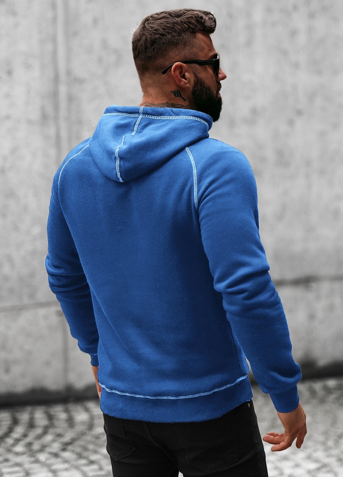 Hanorac barbati albastru OZONEE O/8B152/16 XL - eMAG.ro