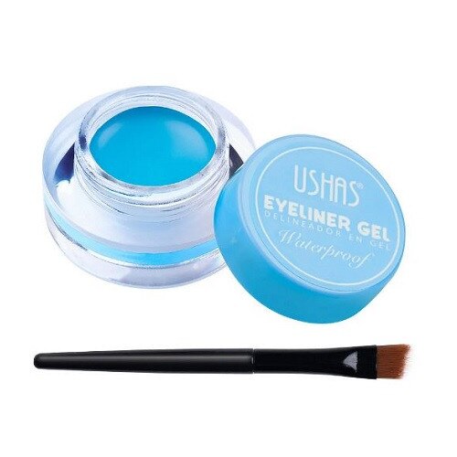 Tus gel colorat, Ushas, Waterproof, Blue, Pensula inclusa, 3.8 g - eMAG.ro