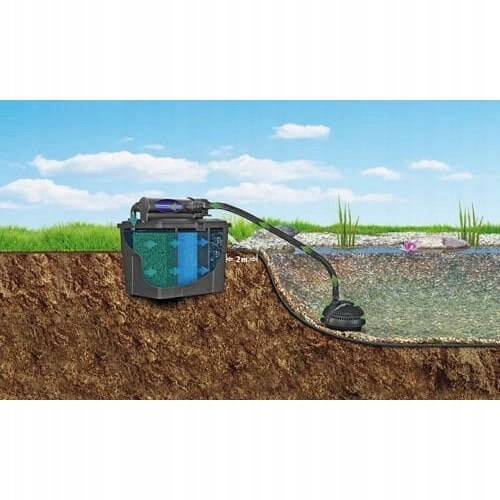 Set de filtrare pentru iaz MultiClear 5000, Pontec, 1500 l/h, Negru ...