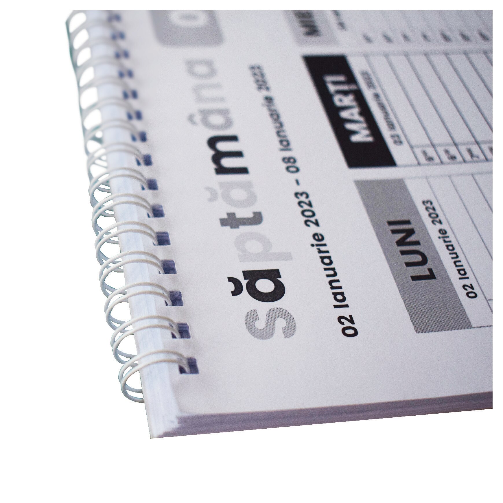 Planner de birou saptamanal 2023, format mare 43x30 centimetri, alb ...