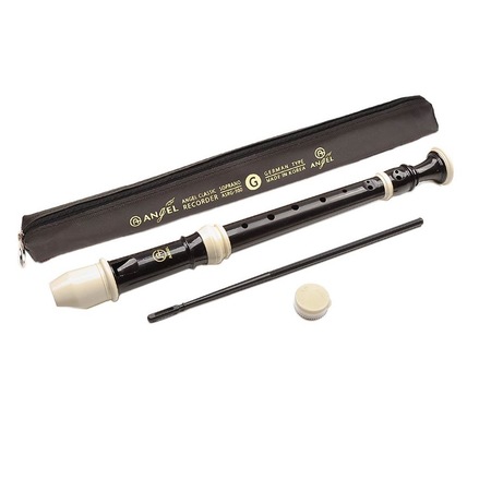Blockflute fluier Angel ASRG300 sopran acordaj DO sistem German negru ...