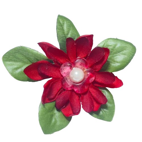 Set agrafe de par, Handmade, Flori 3D, Clipsuri, Textil, Metal, 10 ...