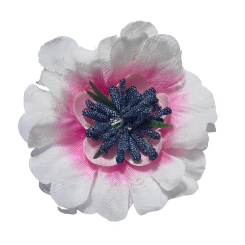 Set agrafe de par, Handmade, Flori 3D, Clipsuri, Textil, Metal, 10 ...