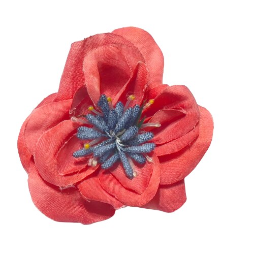 Set agrafe de par, Handmade, Flori 3D, Clipsuri, Textil, Metal, 10 ...