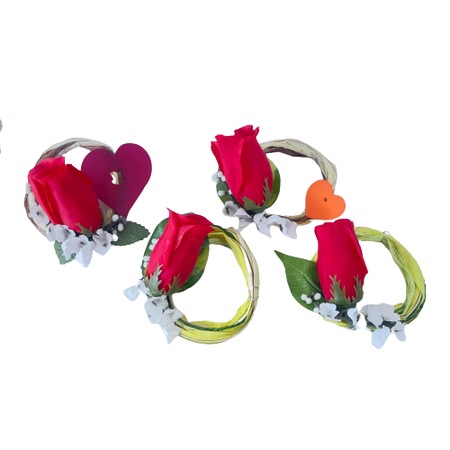 Set coronite decorative, Handmade, De primavara, Cu inimioare ...