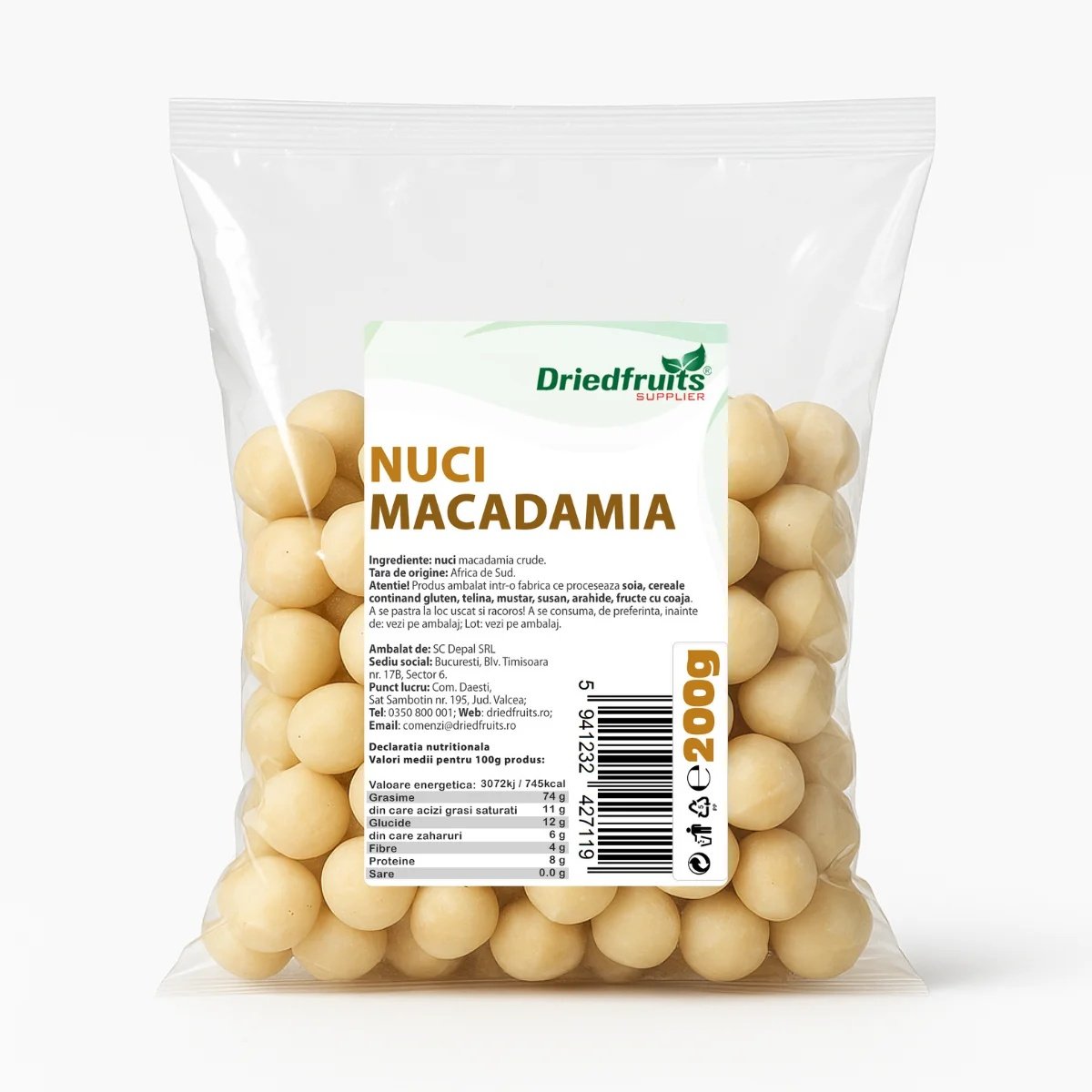Nuci macadamia crude - 200 g - eMAG.ro