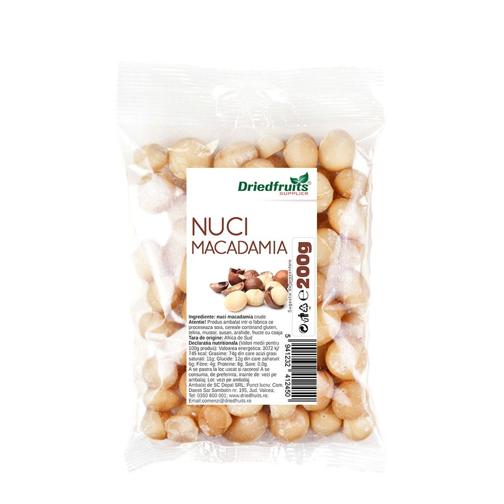 Nuci macadamia crude - 200 g - eMAG.ro