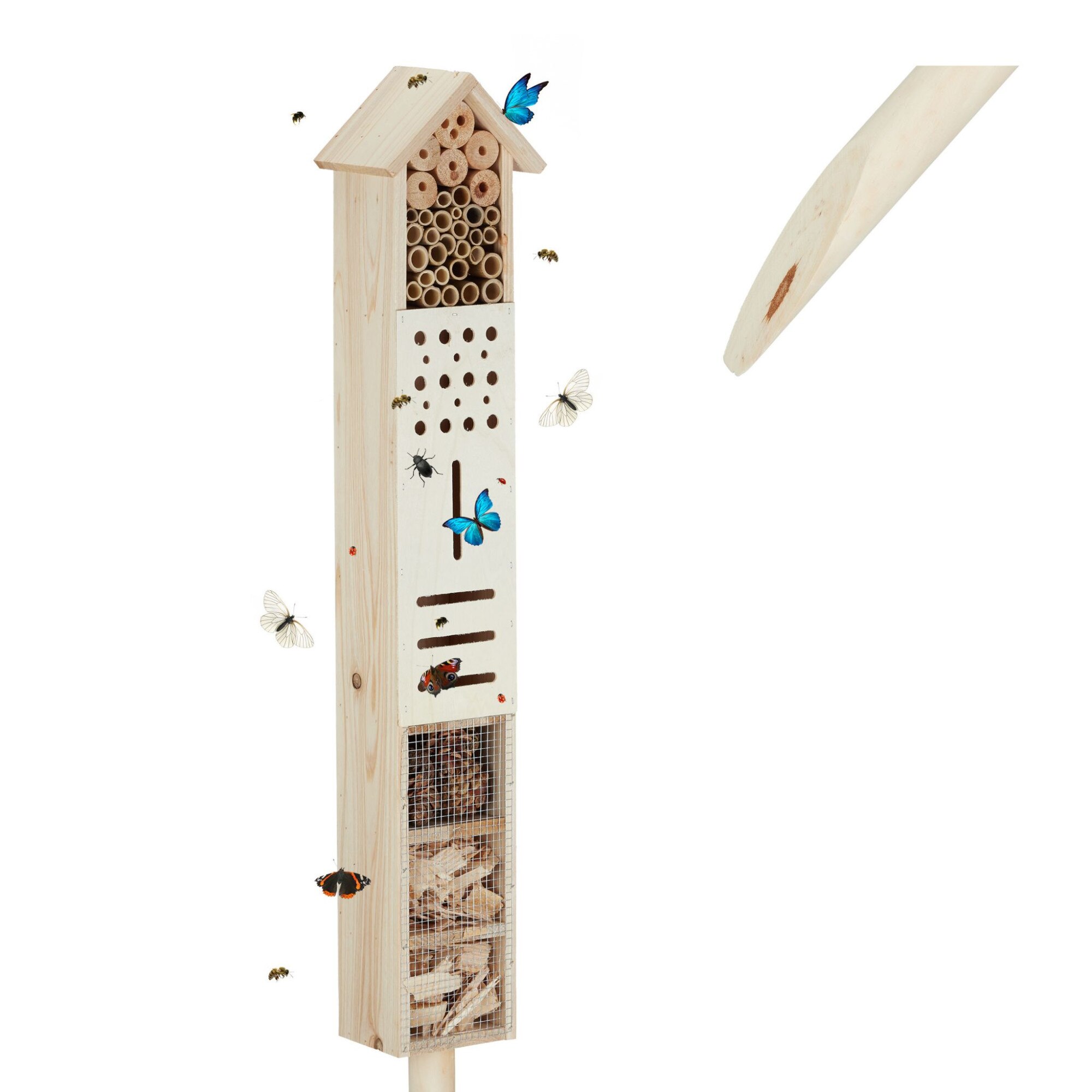 Casuta pentru insecte, din lemn, 148 x 16 x 11 cm - eMAG.ro