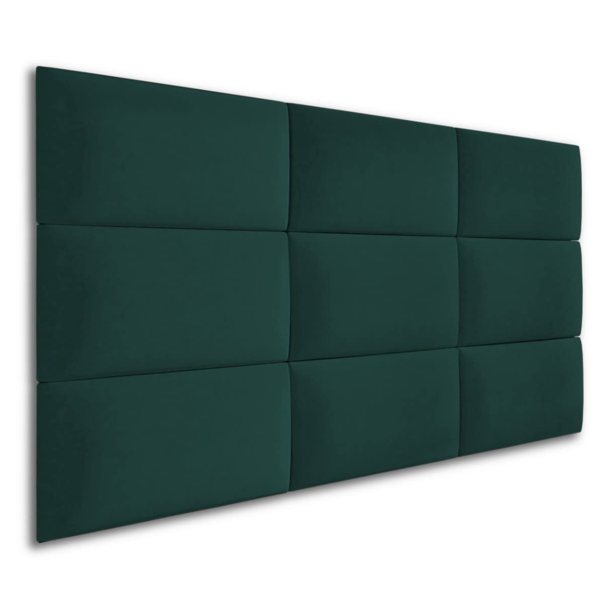 Panou tapitat pentru decorarea peretilor 3D, 50 x 30 cm Verde inchis ...