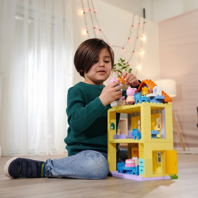 Set constructie 86 elemente casa Peppa Pig, Big, Plastic, Multicolor ...