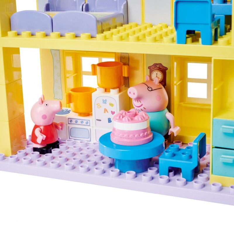 Set constructie 86 elemente casa Peppa Pig, Big, Plastic, Multicolor ...
